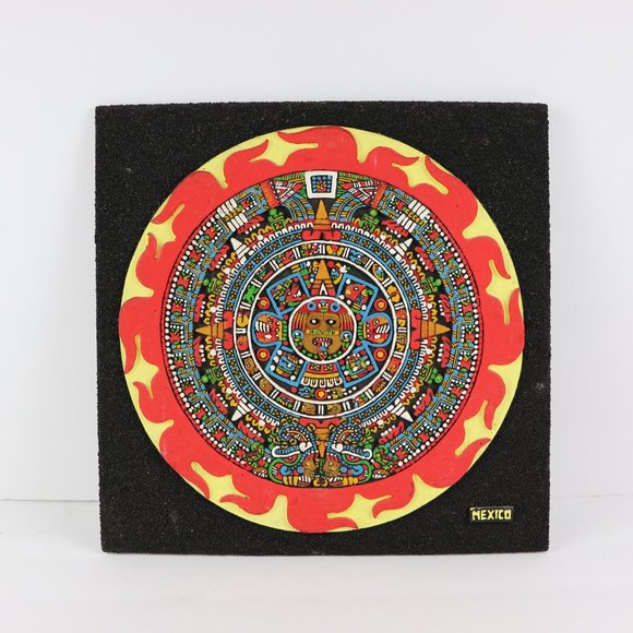 Accents | Mexico Aztec Calendar Sun Stone Handmade With Volcanic Rock ...